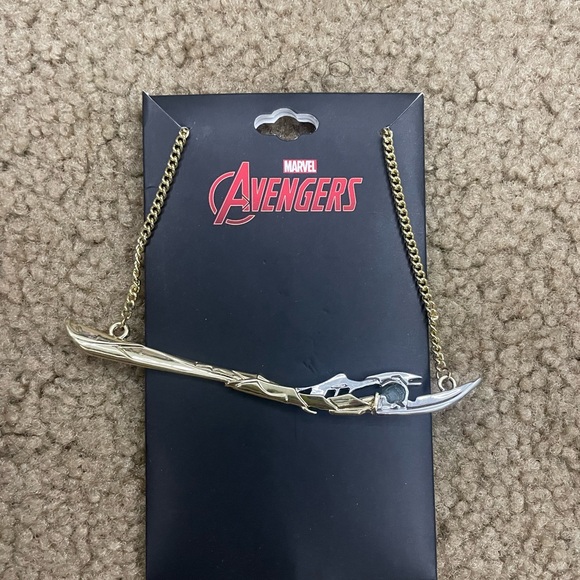 Marvel | Jewelry | Marvel Avengers Gold And Silver Tone Scepter Pendant ...